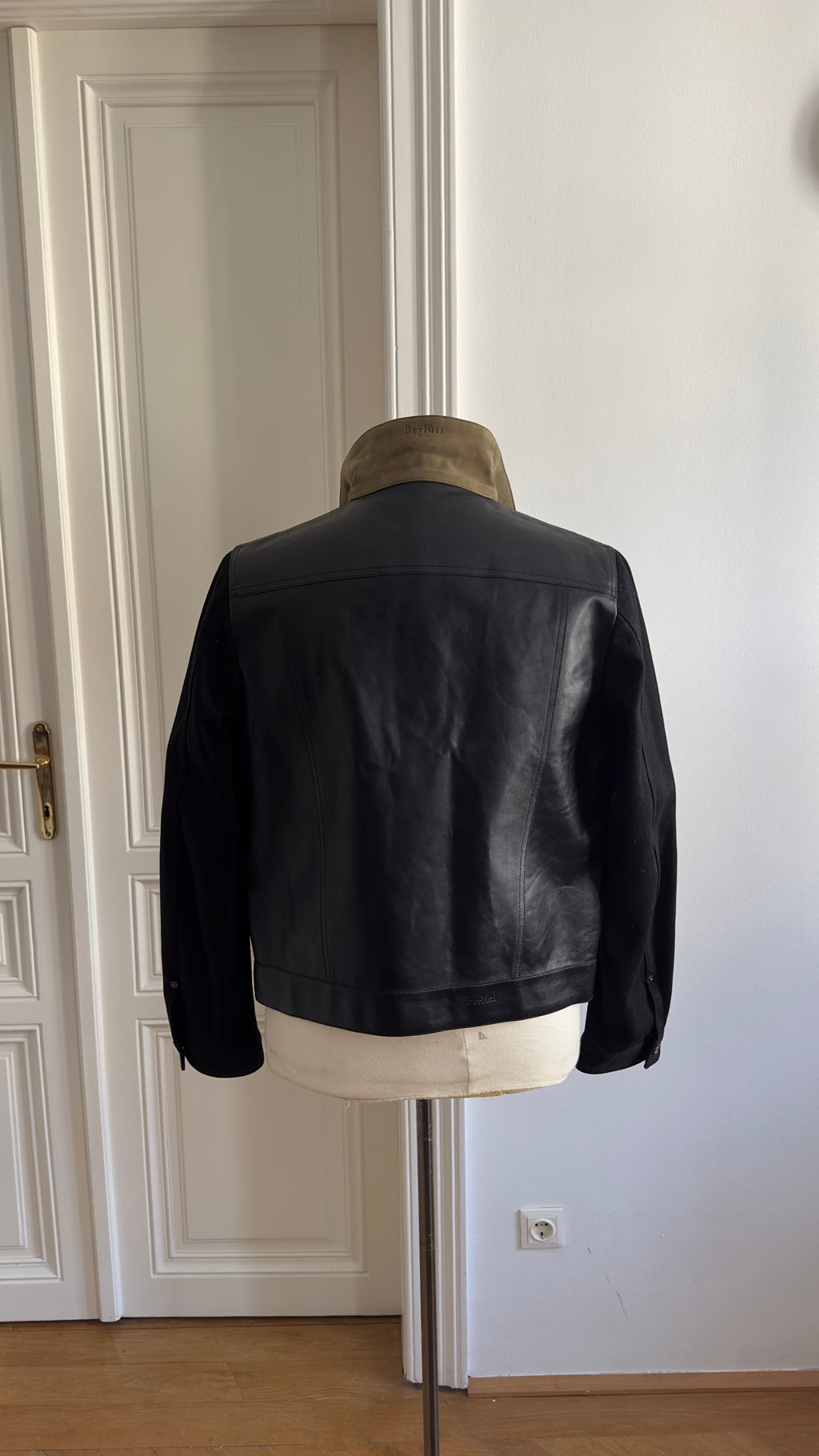 Berluti by Haider Ackermann Black Sample Denim Leather Jacket – Ākaibu ...