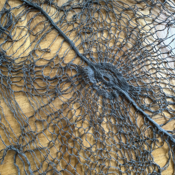 Maison Martin Margiela 2000s Spider Web Hand Knit Blanket Scarf ...