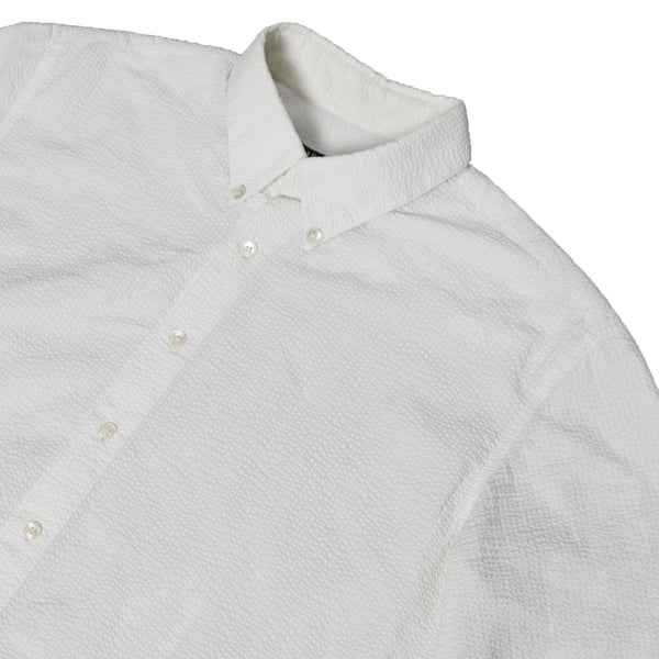 Raf Simons SS00 Confusion Seersucker Short Sleeve Shirt - Ākaibu Store